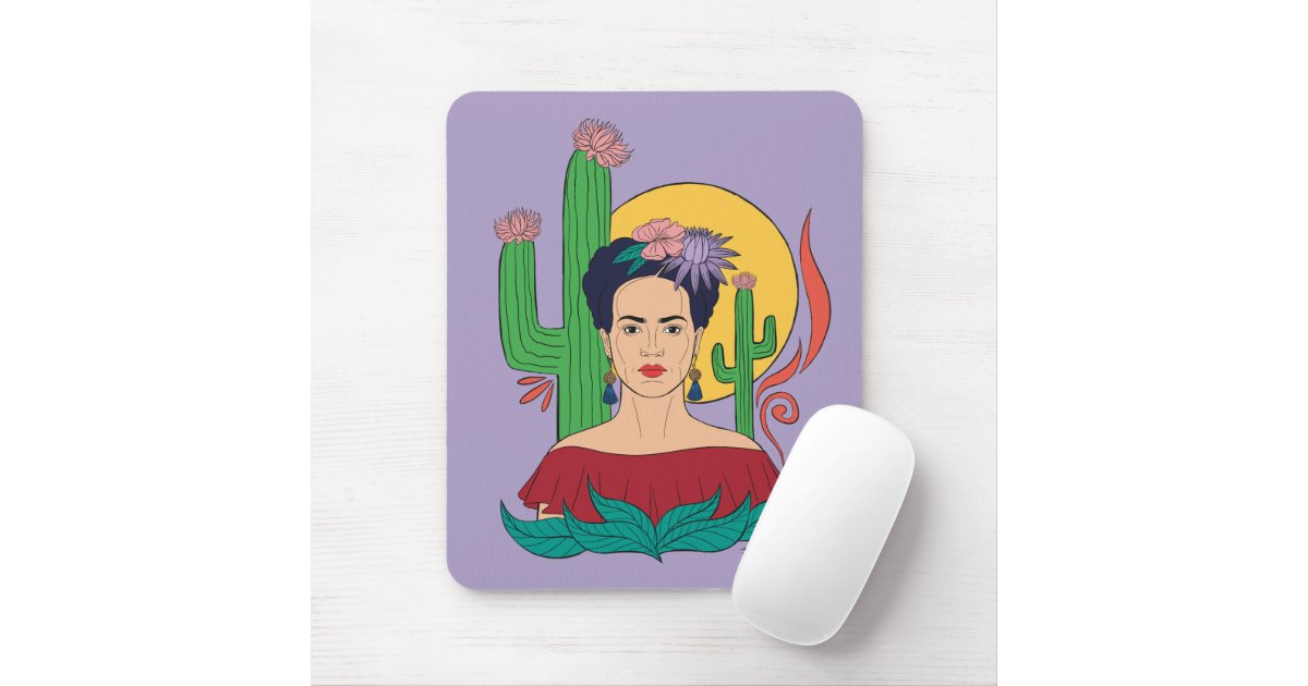 Frida Kahlo Desert Graphic Mouse Pad | Zazzle