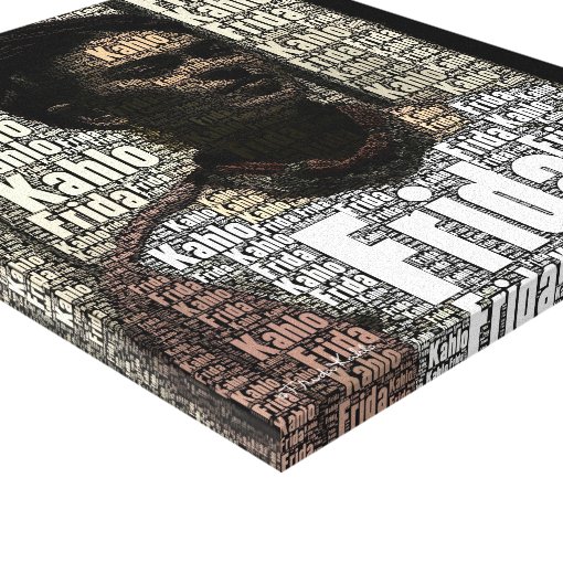 Frida Kahlo Lettering Portrait Canvas Print | Zazzle