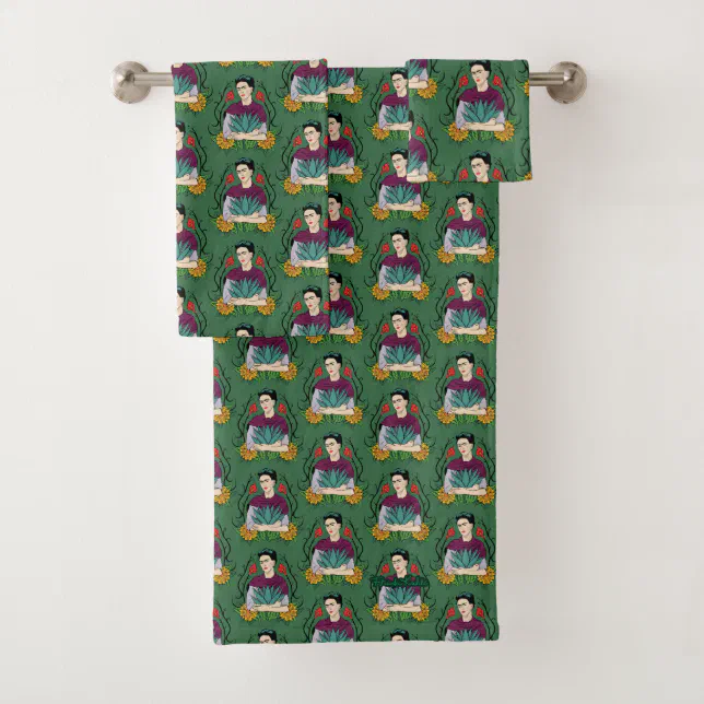 Frida Kahlo | Mi Mexico Lindo Pattern Bath Towel Set | Zazzle