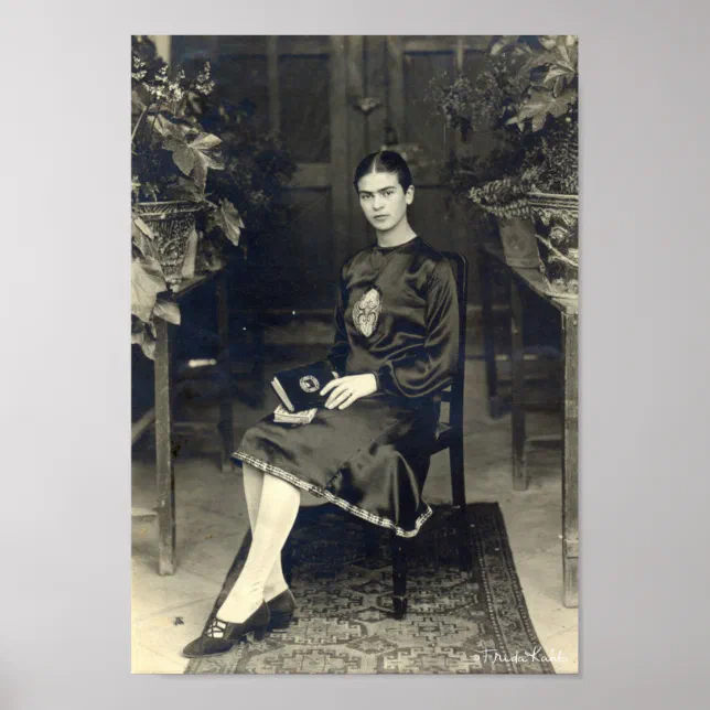 Frida Kahlo Seated Poster | Zazzle