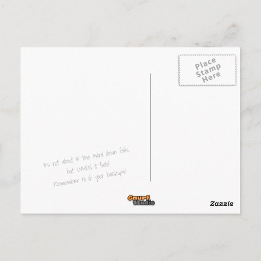 Friday Is Backup Day Funny Computer Cartoon Postcard | Zazzle