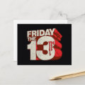 Friday the 13th | Bleeding Stacked 3D Logo Postcard | Zazzle