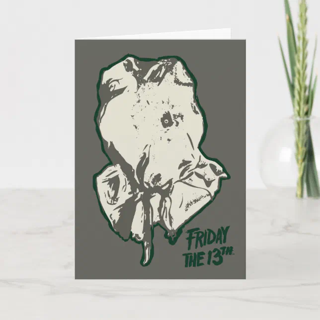 Friday the 13th | Jason Voorhees Burlap Sack Card | Zazzle
