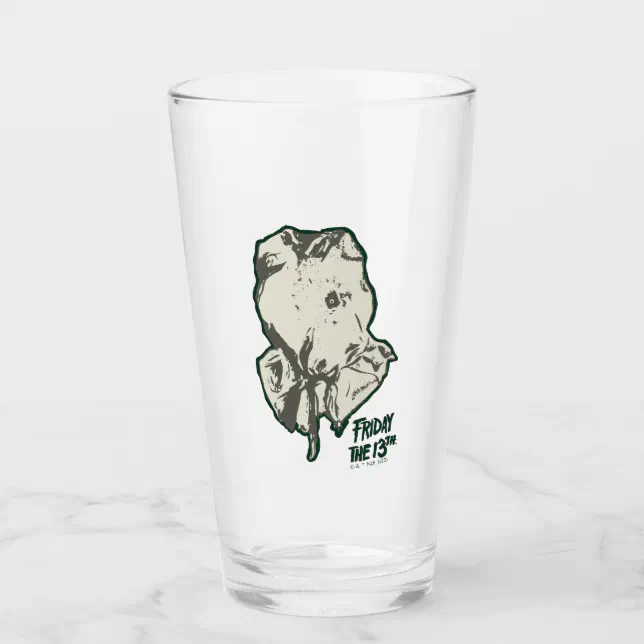Friday the 13th | Jason Voorhees Burlap Sack Glass | Zazzle