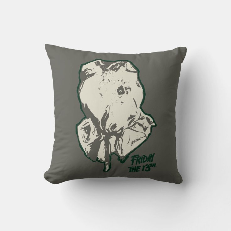 Friday the 13th | Jason Voorhees Burlap Sack Throw Pillow | Zazzle