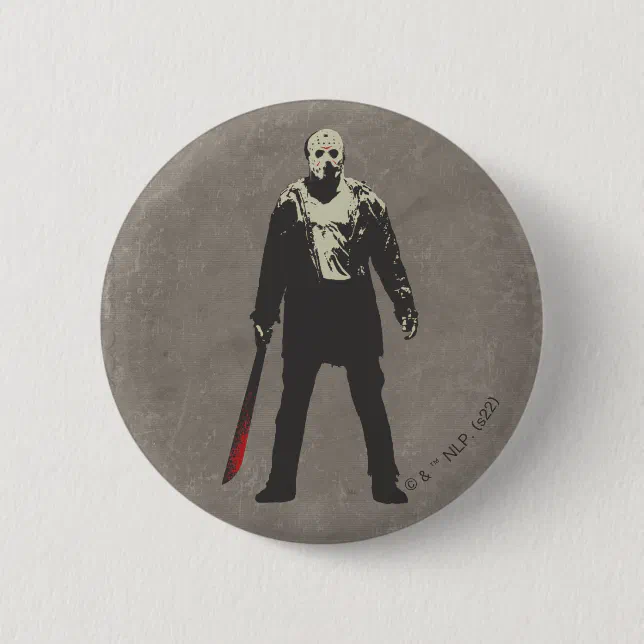 Friday the 13th | Jason Voorhees Character Art Button | Zazzle
