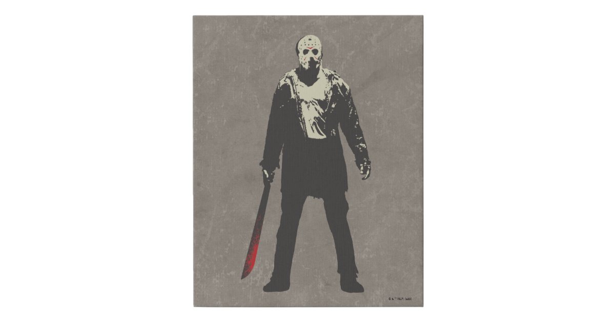 Friday the 13th | Jason Voorhees Character Art Faux Canvas Print | Zazzle
