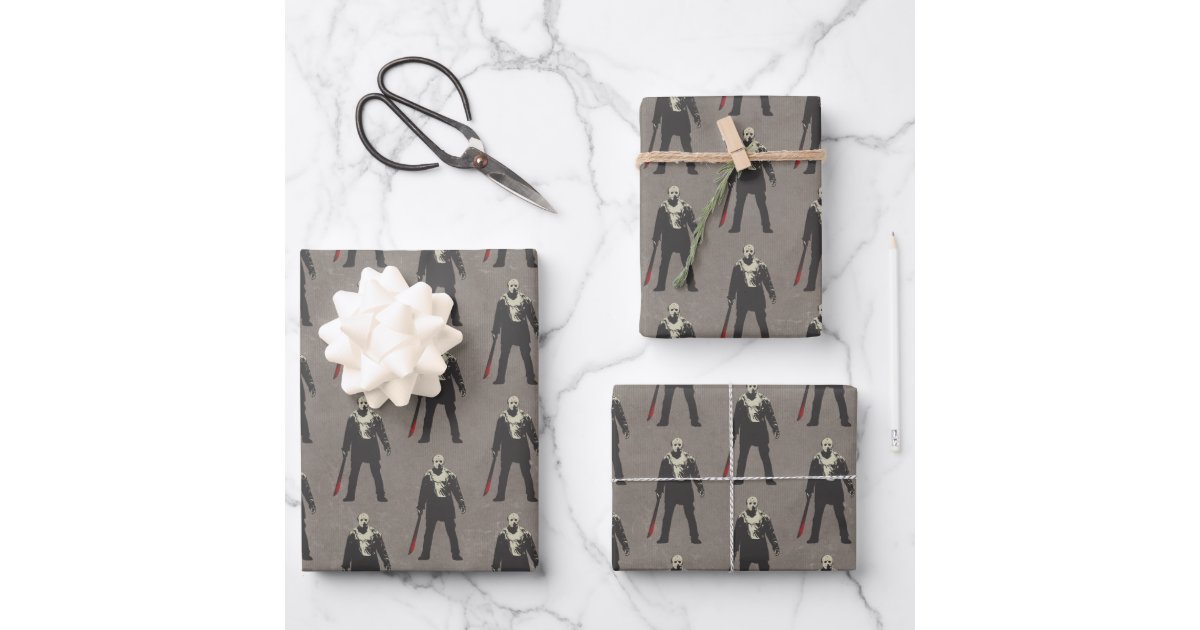 Friday the 13th | Jason Voorhees Character Art Wrapping Paper Sheets ...