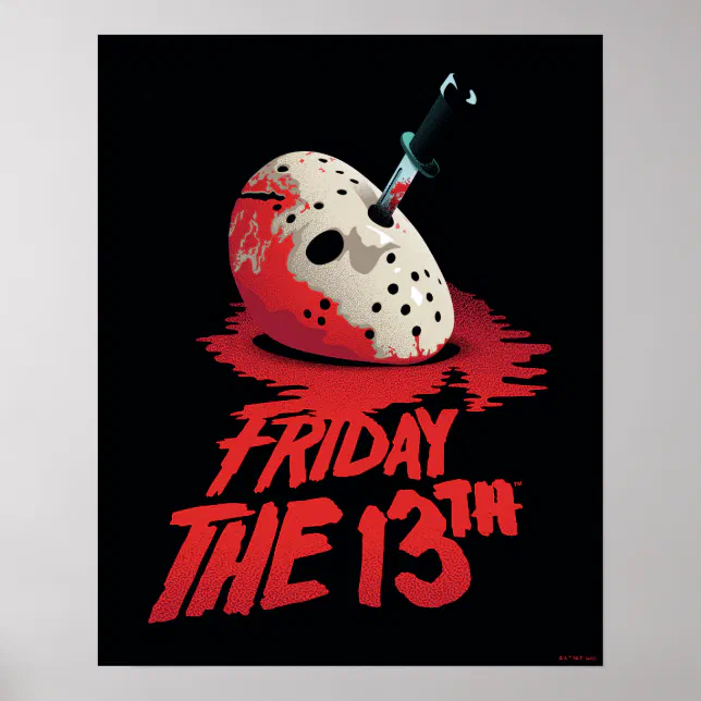 Friday The 13th Knife Through Hockey Mask Poster Zazzle