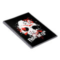 Friday the 13th | Paint Splatter Hockey Mask Notebook | Zazzle