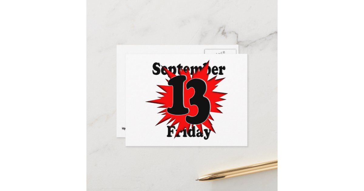 Friday the 13th postcard | Zazzle