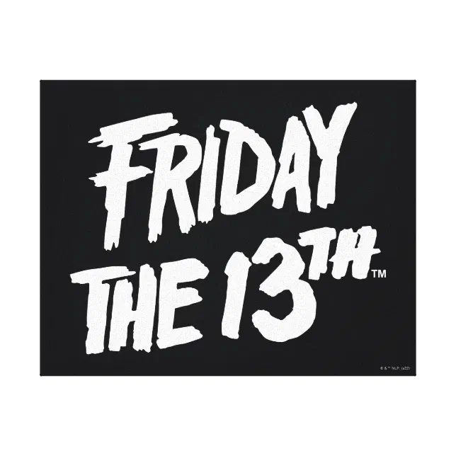 Friday the 13th | Stacked Painted Logo Canvas Print | Zazzle
