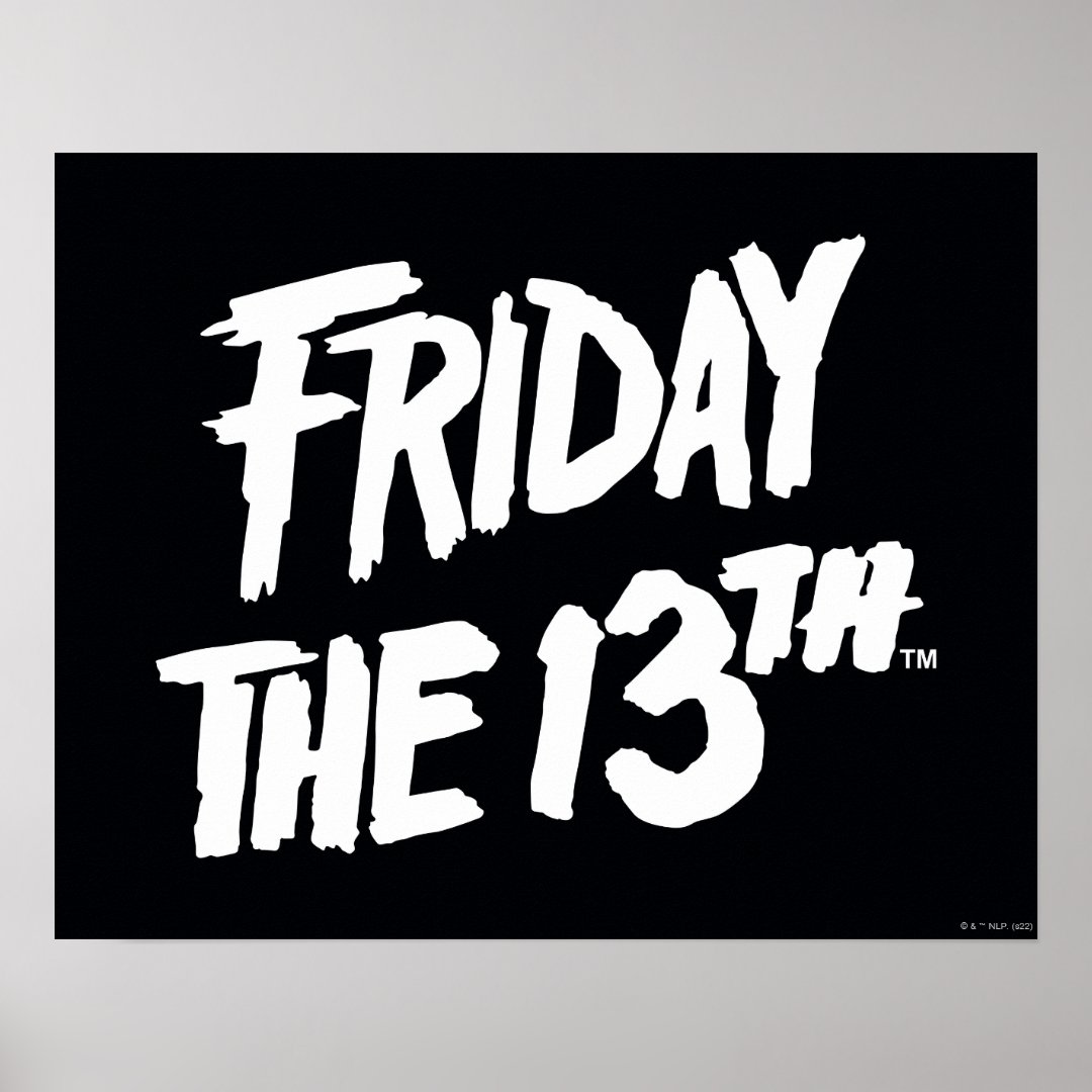 Friday the 13th | Stacked Painted Logo Poster | Zazzle