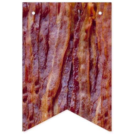 Fried bacon bunting flags | Zazzle