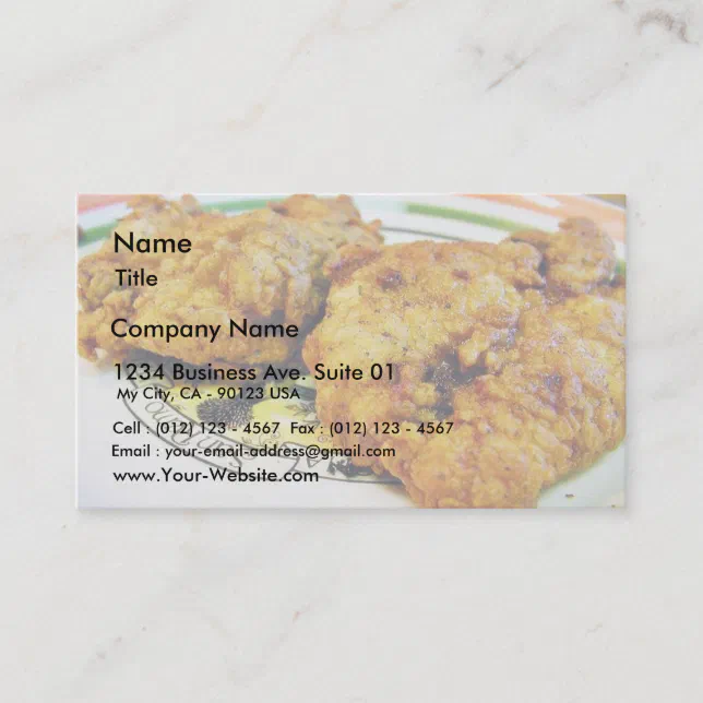 Fried Chicken Business Card | Zazzle