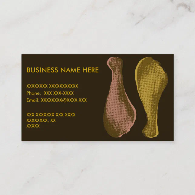Fried Chicken Legs Business Card | Zazzle