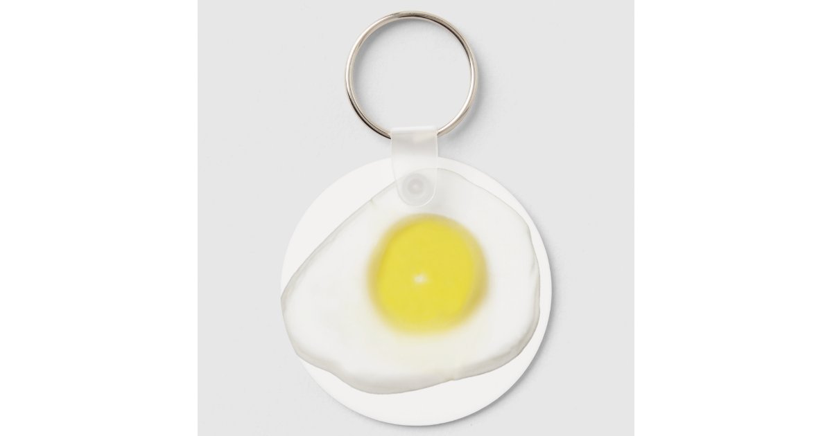 Fried Egg Keychain | Zazzle