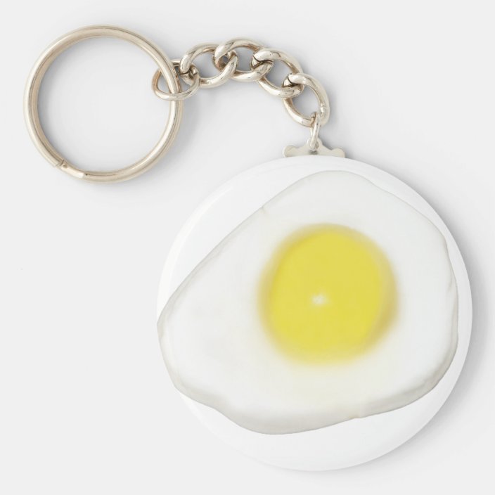 Fried Egg Keychain | Zazzle.com