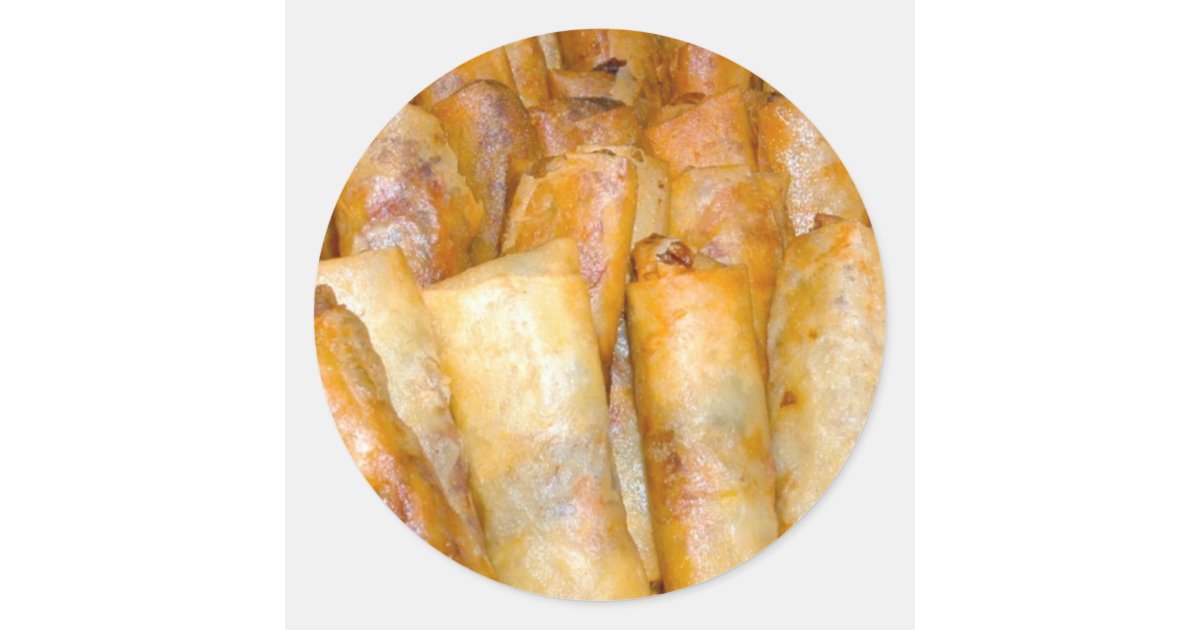 fried Lumpia Classic Round Sticker | Zazzle