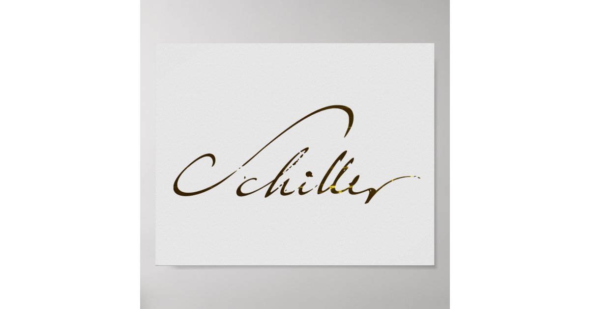 Friedrich Schiller Signature Poster | Zazzle