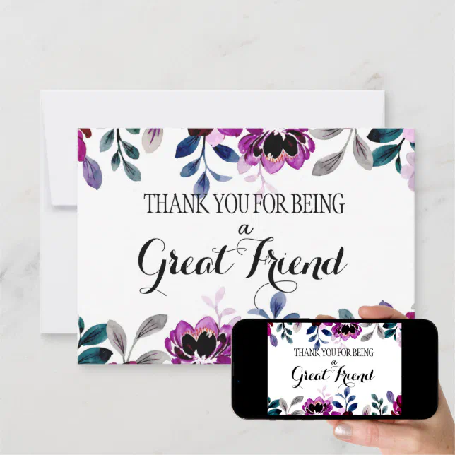 Friend appreciation thank you leaving goodbye card | Zazzle
