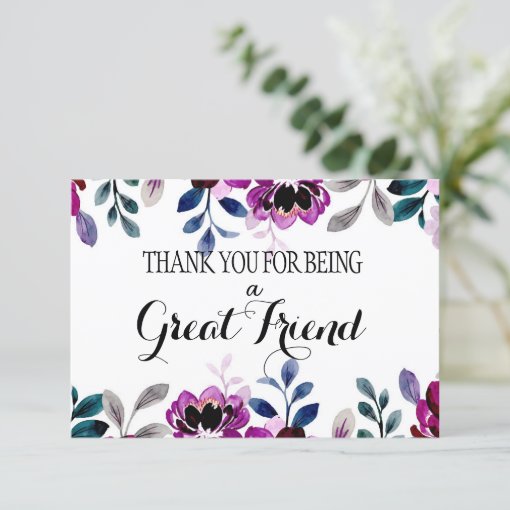 Friend appreciation thank you leaving goodbye card | Zazzle