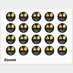 Friend-Chip Goals Funny Chip Pun Dark BG Classic Round Sticker | Zazzle