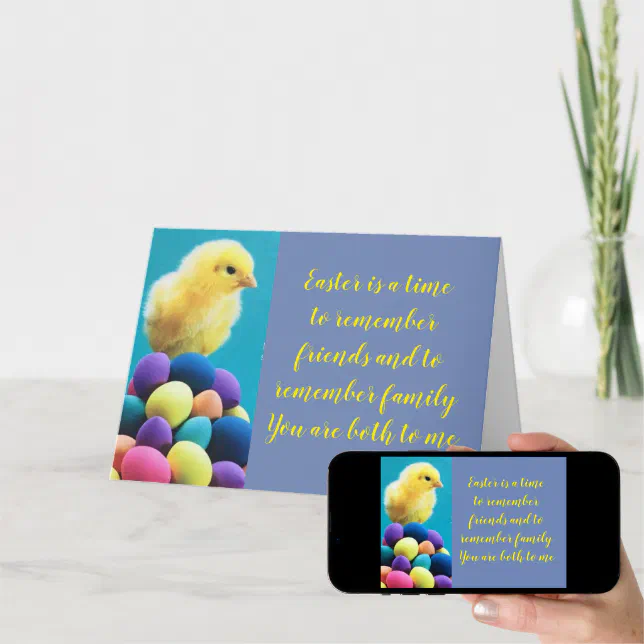 **FRIEND & FAMILY** YOU! EASTER (CHECK INSIDE) HOLIDAY CARD | Zazzle