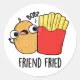 Friend Fried Funny French Fries Pun Classic Round Sticker | Zazzle