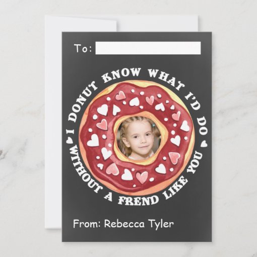 Friend Like You Donut Classroom Valentines Day Holiday Card | Zazzle