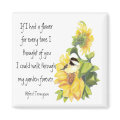 Friend Poem with Chickadee & Sunflower Garden Magnet | Zazzle