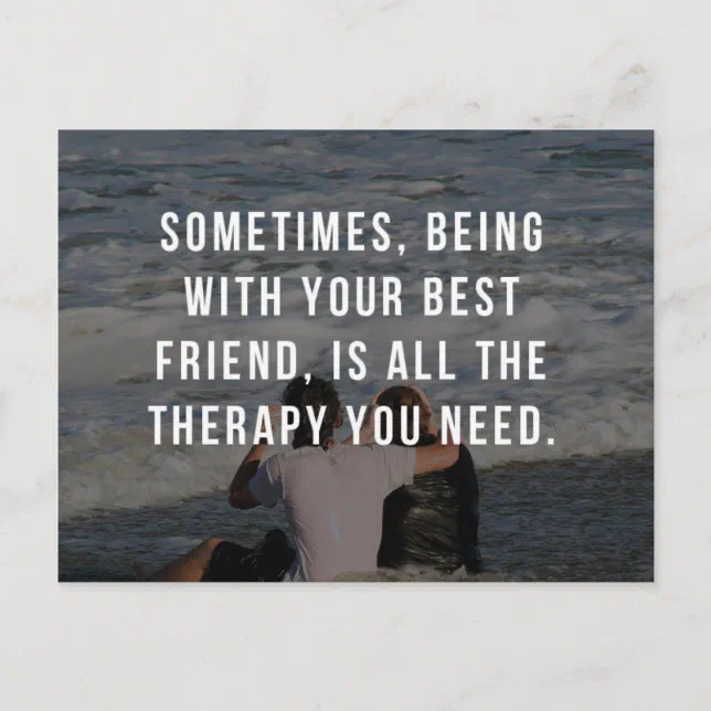 Friend Therapy Quote Postcard | Zazzle