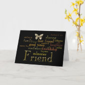 Friend Word Art Card | Zazzle