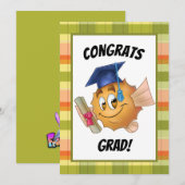 FriendFish cartoon cute fish Graduation Card | Zazzle