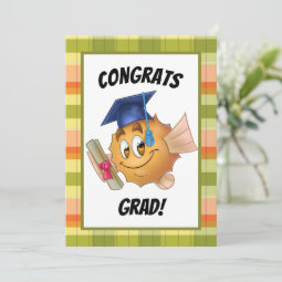 FriendFish cartoon cute fish Graduation Card | Zazzle