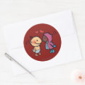 Friendly Eskimo Nose Kisses Kids Classic Round Sticker | Zazzle