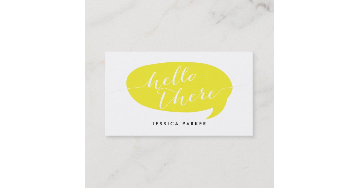 Friendly Hello Business Cards | Zazzle