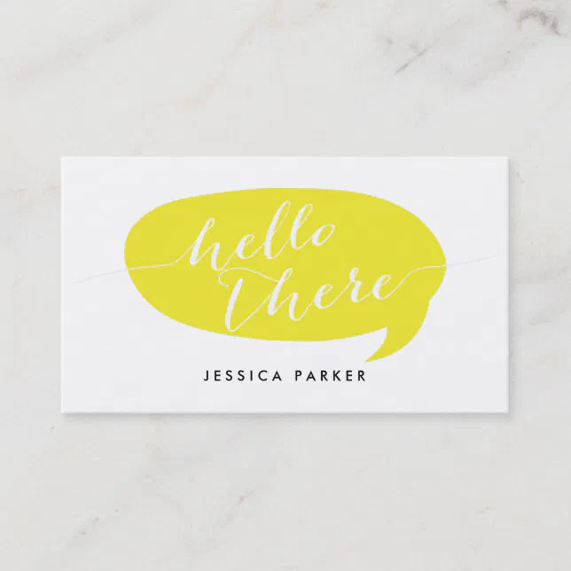 Friendly Hello Business Cards | Zazzle