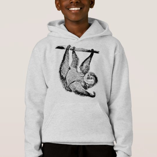 Friendly sloth hoodie | Zazzle.com
