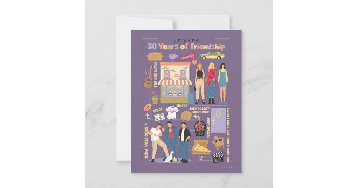 FRIENDS™ | 30 Years of Friendship Note Card | Zazzle