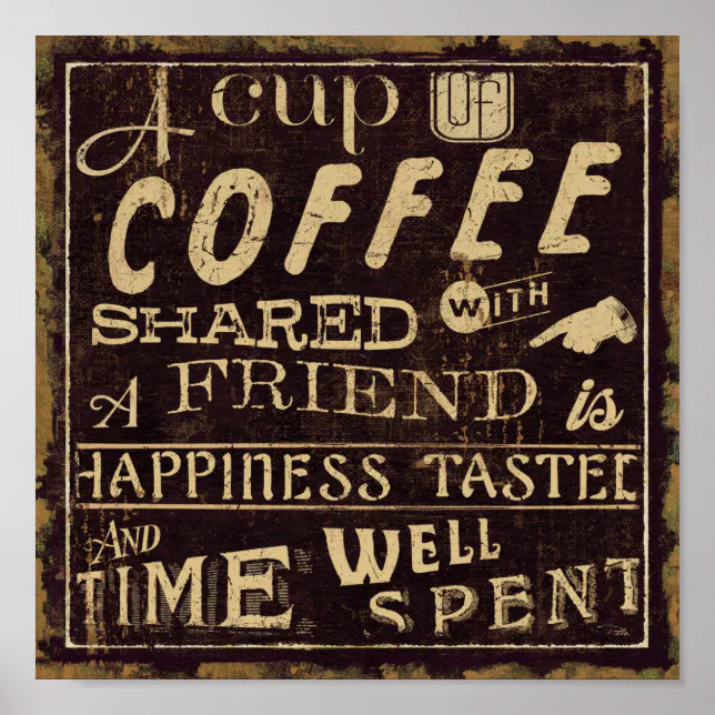 Friends and Coffee Poster | Zazzle