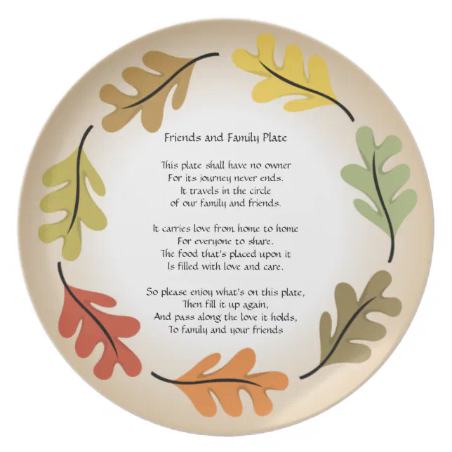 Friends and Family Pass it Along Plate | Zazzle