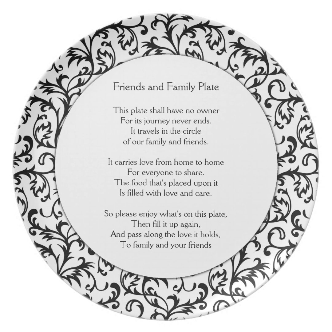 Friends and Family Pass it Along Plate | Zazzle