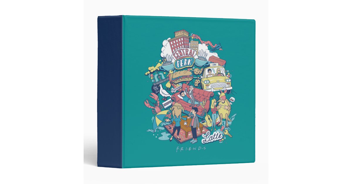 FRIENDS™ | Cartoon Collage 3 Ring Binder | Zazzle