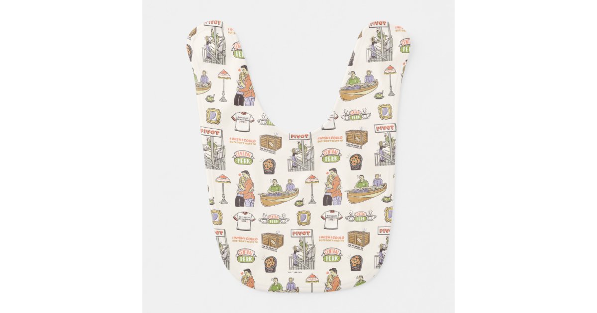 FRIENDS™ | Cartoon Icons Baby Bib | Zazzle