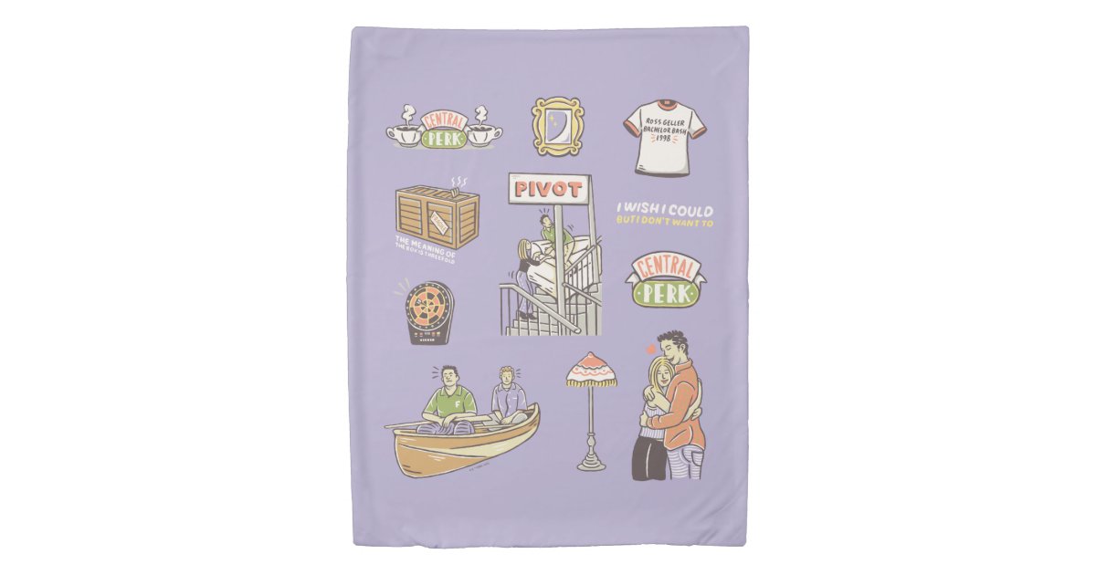 FRIENDS™ | Cartoon Icons Duvet Cover | Zazzle