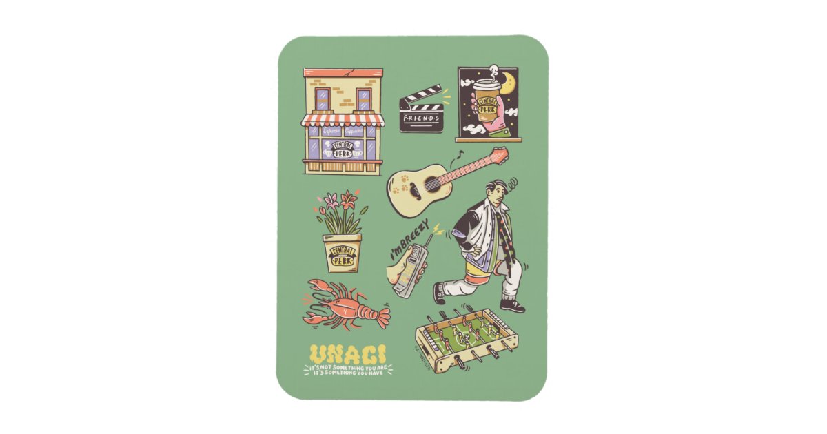 FRIENDS™ | Cartoon Icons Graphic Magnet | Zazzle