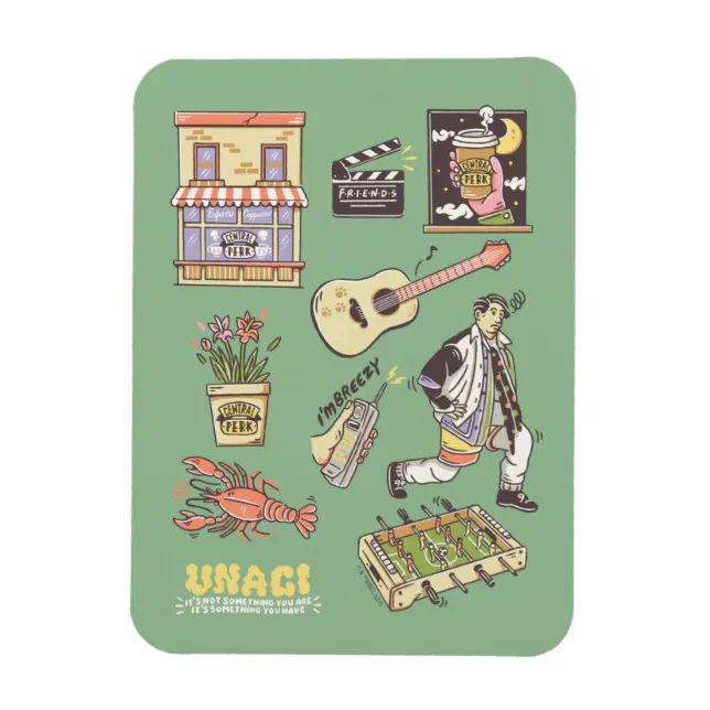 FRIENDS™ | Cartoon Icons Graphic Magnet | Zazzle