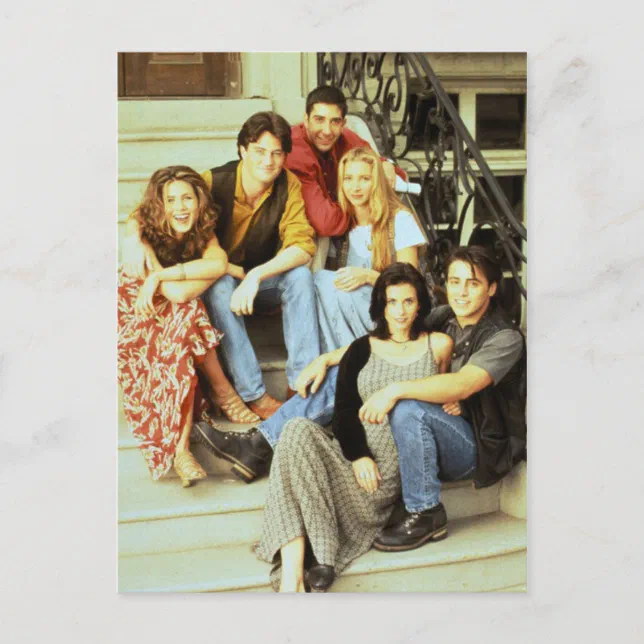 FRIENDS™ | Cast Sitting on the Stoop Invitation Postcard | Zazzle