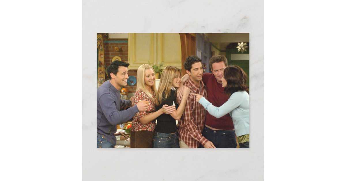 FRIENDS™ | Cast Thanksgiving Group Hug Invitation Postcard | Zazzle